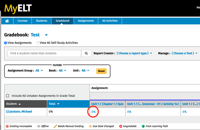 Adjust Score for an Individual Assignment